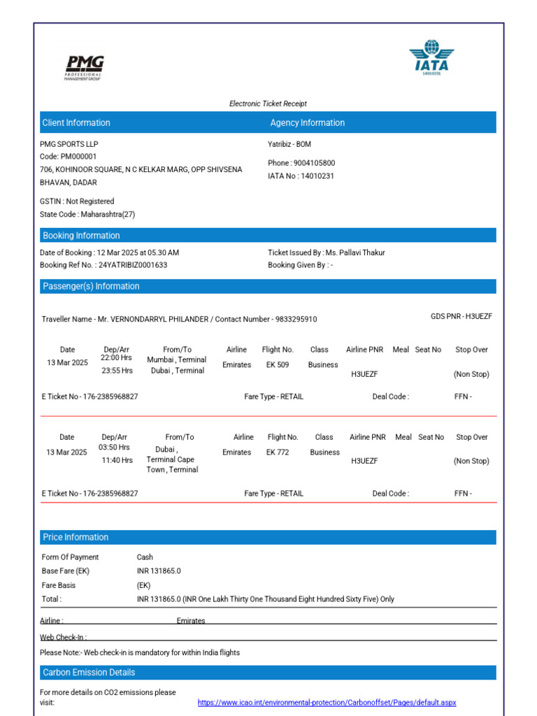 MR Philander Vernondarryl 13th March | PDF | Aviation | Civil Aviation