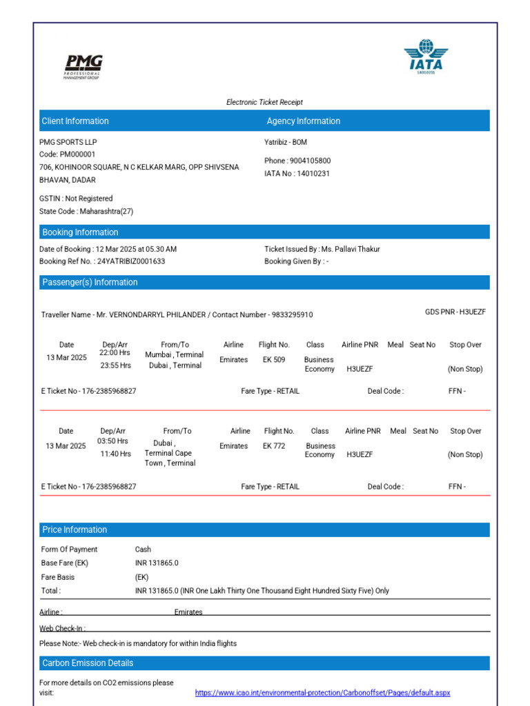 Mr Philander Vernondarryl (1) | PDF | Civil Aviation | Airlines