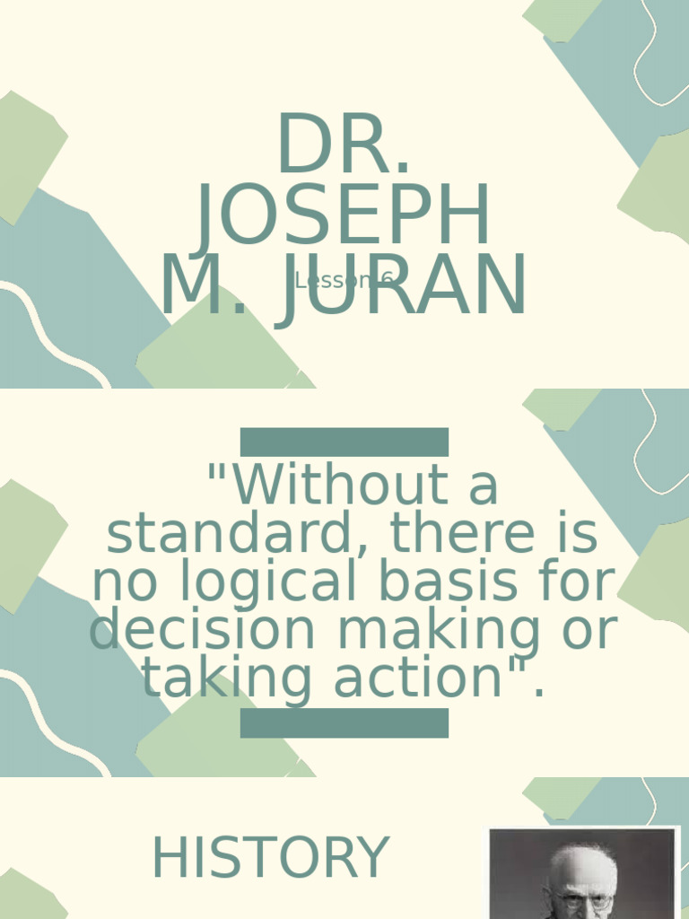 Lesson6 DR - Juran | PDF | Business