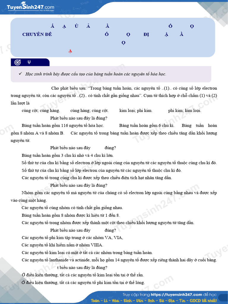 TS247 DT BTVN Cau Tao Cua Bang Tuan Hoan Cac Nguyen To Hoa Hoc 101004 ...
