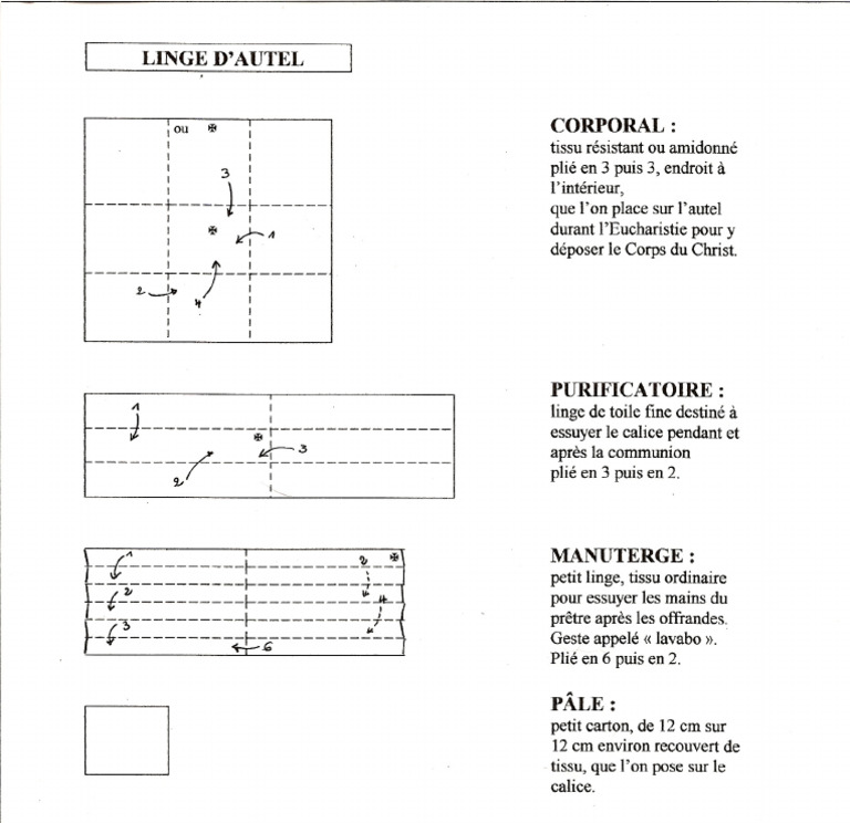 Linge D'autel - Comment Le Plier | PDF