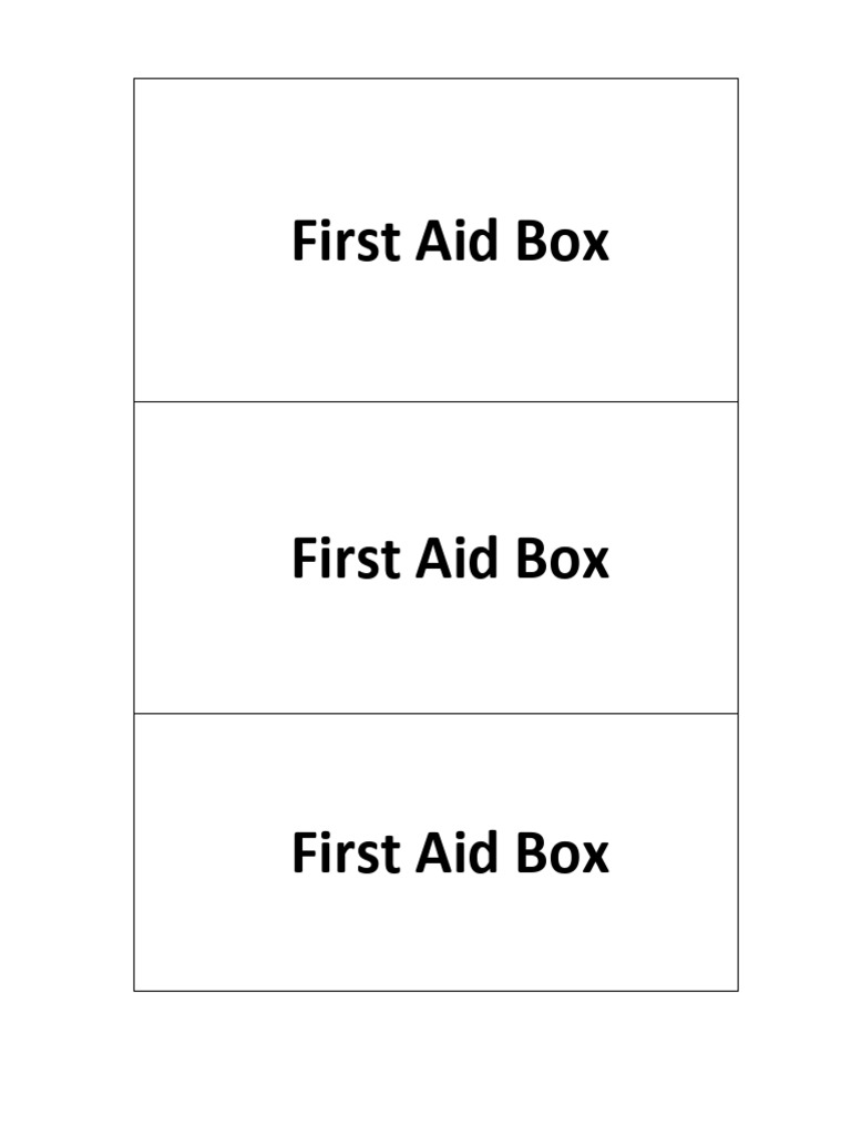 First Aid Box | PDF
