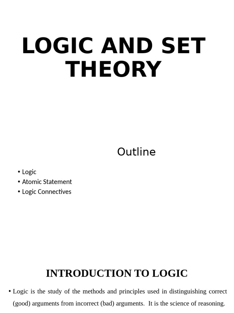 LOGIC and SET THEORY Updated (Autosaved) Updated | PDF | Logic | Logical Consequence