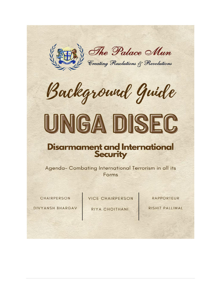Unga Disec Background Guide | PDF | Treaty On The Non Proliferation Of Nuclear Weapons | Nuclear ...