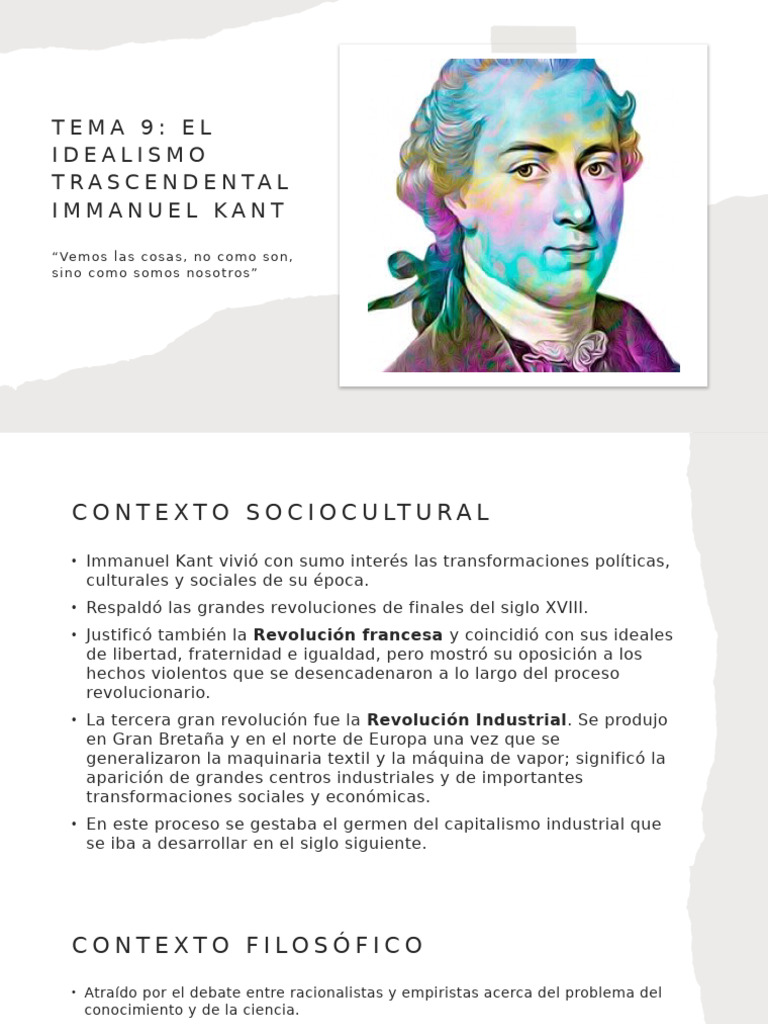 Presentación KANT 2 | PDF | Immanuel Kant | A priori y a posteriori