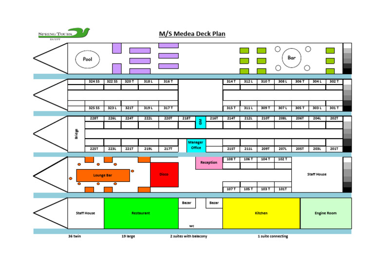 M/S Medea Deck Plan Overview | PDF