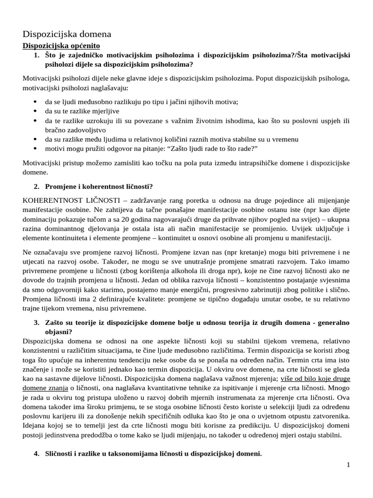 Sva Pitanja Sa Odgovorima | PDF