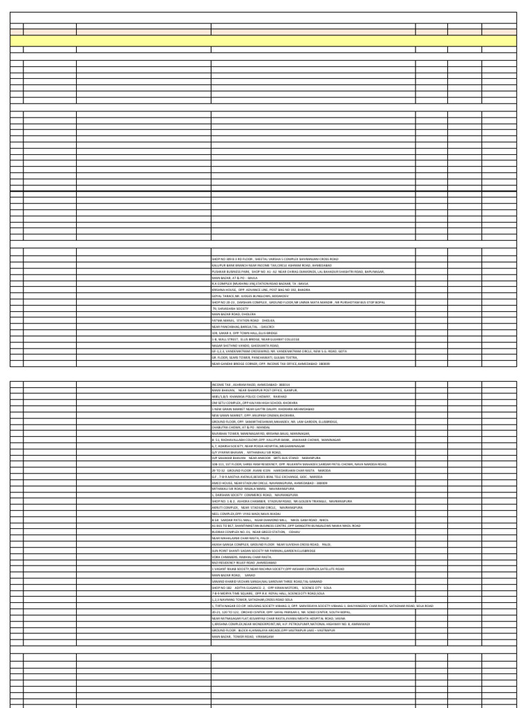 Ahmedabad e-Stamping Centers List | PDF