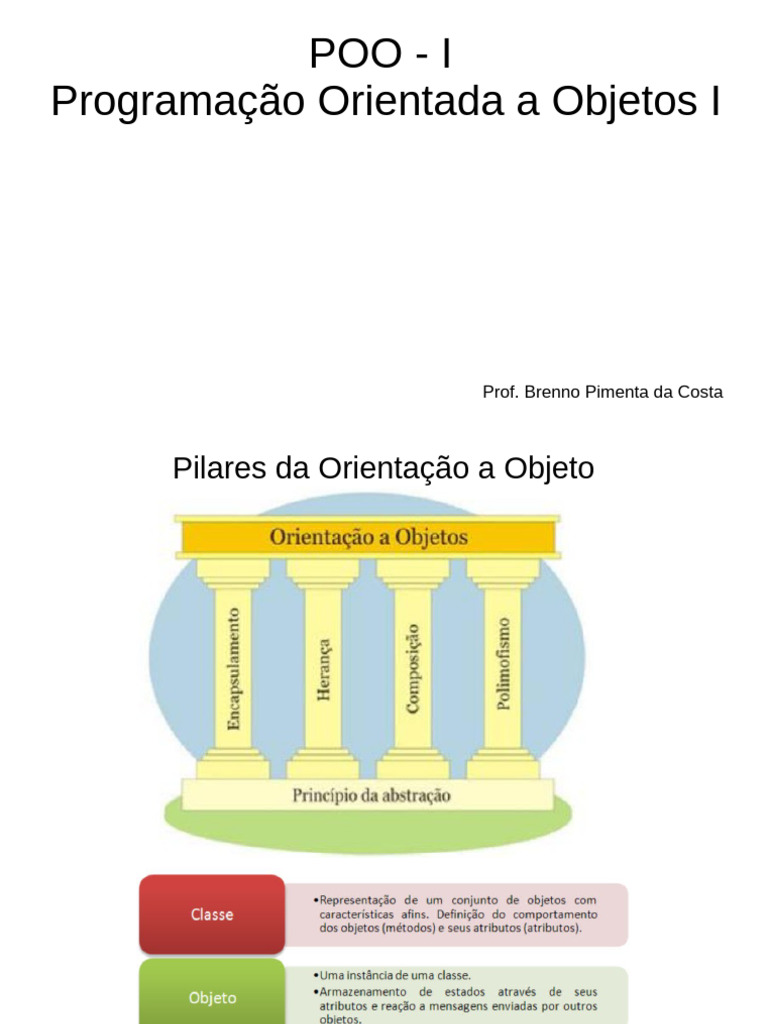 Aula_única_Programação_Orientada_Objetos_1 | PDF | Classe (programação ...