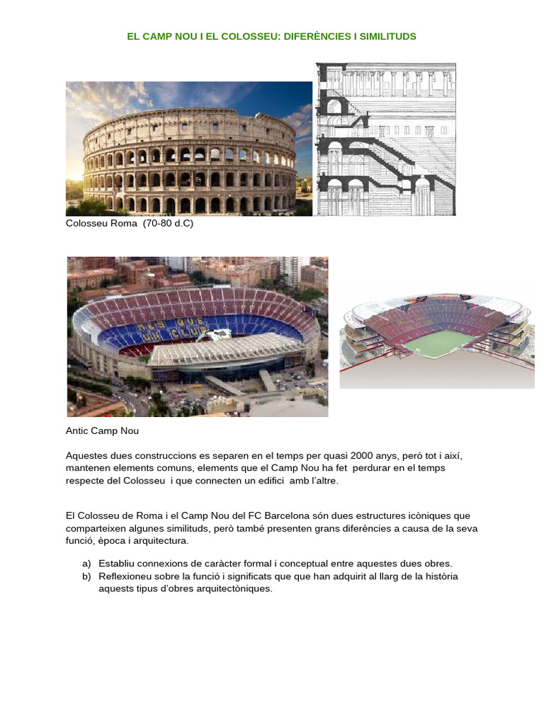Hern ndez Carlota - CAMP NOU VS COLOSSEU | PDF