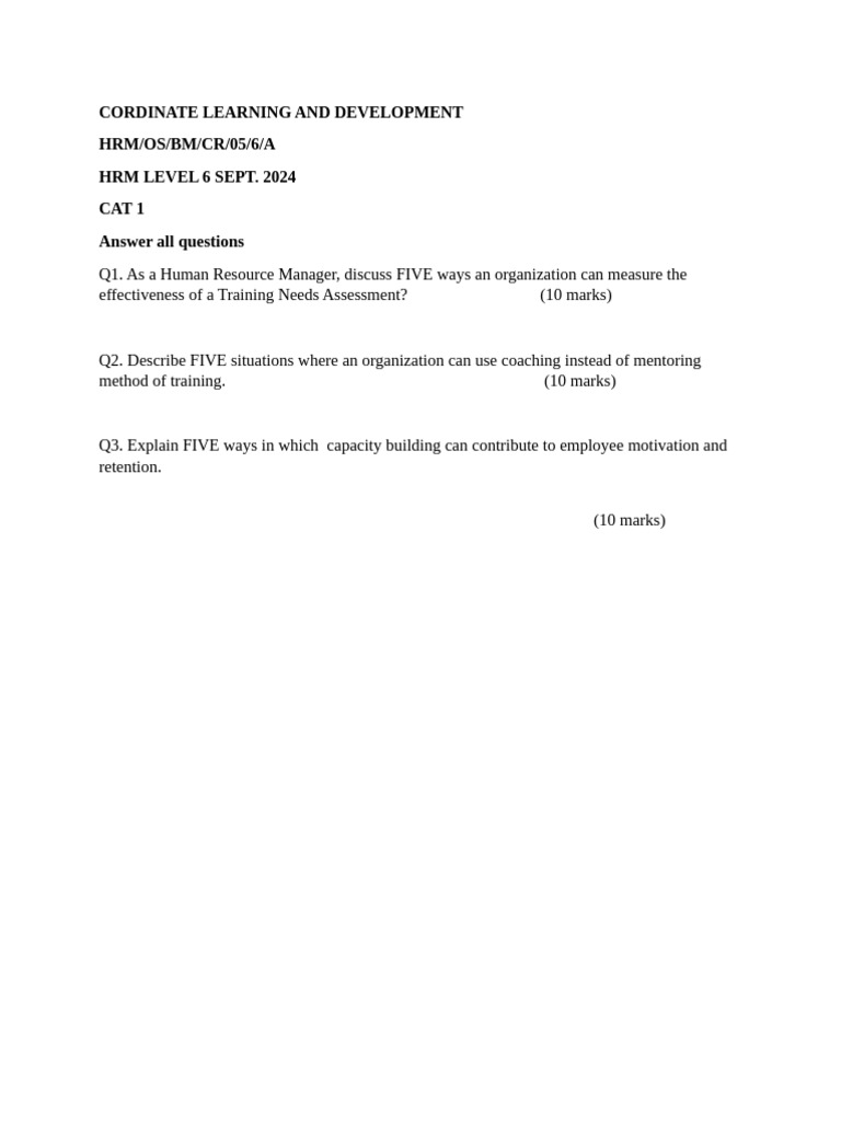 Cordinate Learning and Development | PDF