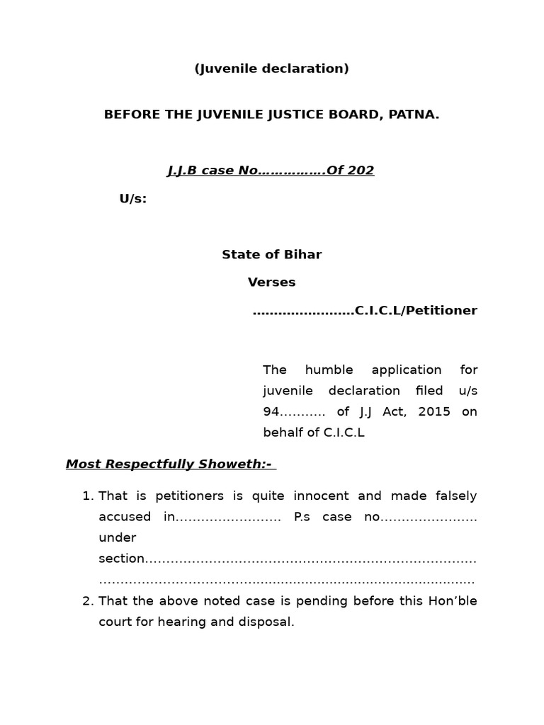 Sec 94 - 2 - I - JJB Declaration On Birth Certificate Ors | PDF