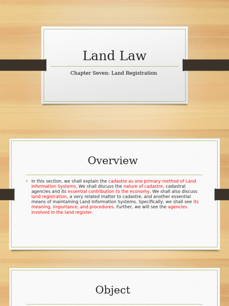 Chapter Seven Land Law | PDF | Economies