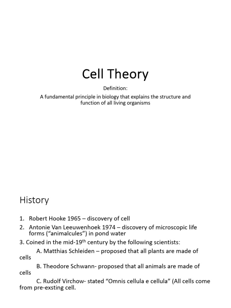 Cell Theory | PDF