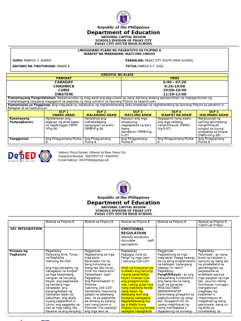 Q4 Week 3 Week Marso 3-7 | PDF
