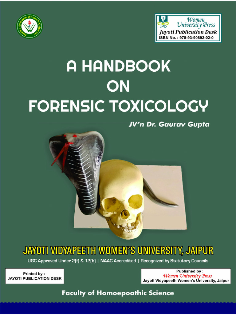 20 - Final - A Handbook On Forensic Toxicology | PDF | Pharmacy | Arsenic
