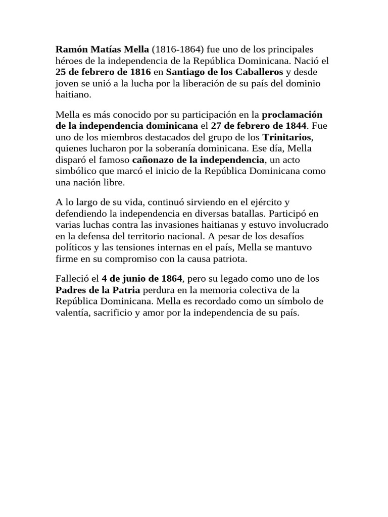 Ramón Matías Mella | PDF