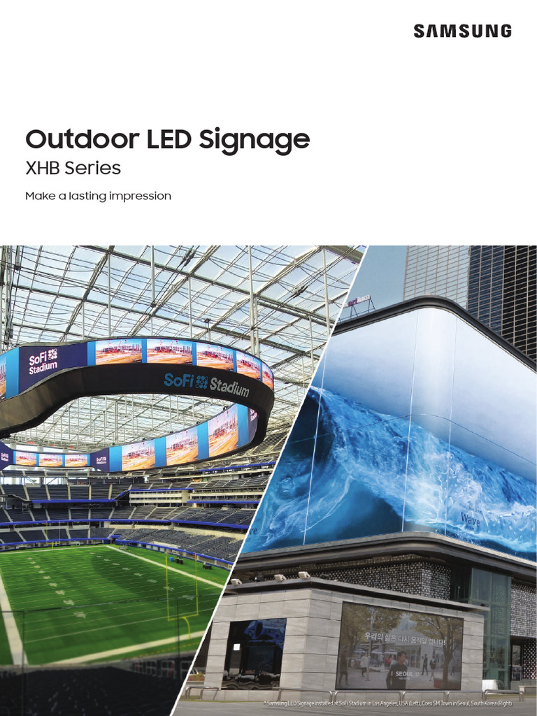 Samsung XHB Series Outdoor LED Signage | PDF | Samsung Electronics ...