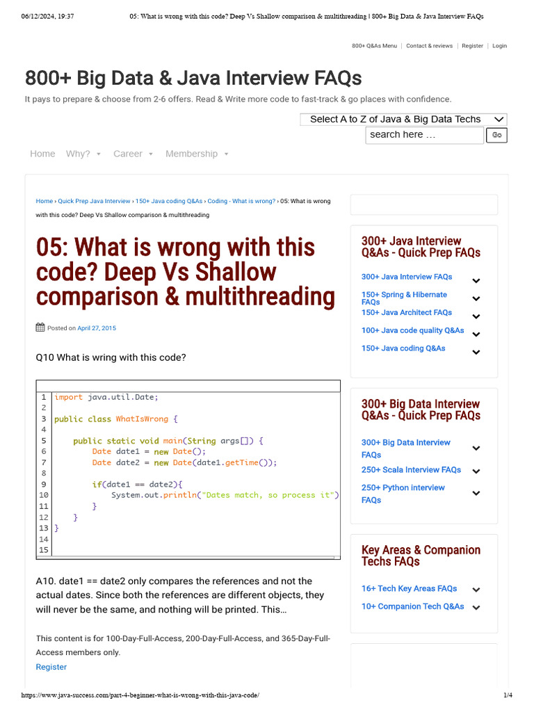 05_ What is wrong with this code_ Deep Vs Shallow comparison & multithreading _ 800+ Big Data ...