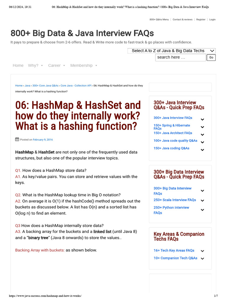 06_ HashMap & HashSet and how do they internally work_ What is a hashing function_ _ 800+ Big ...