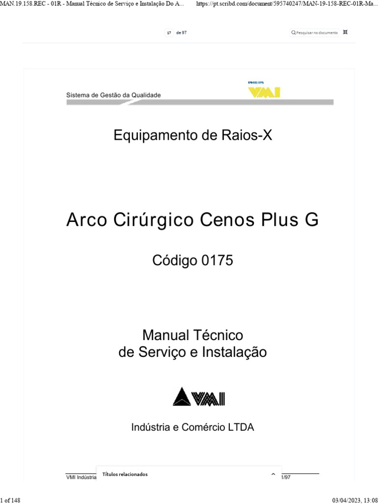 Arco Cirúrgico Cenos Plus G - Cod.0175 PDF Embalagem e Rotulagem Método Científico | PDF ...