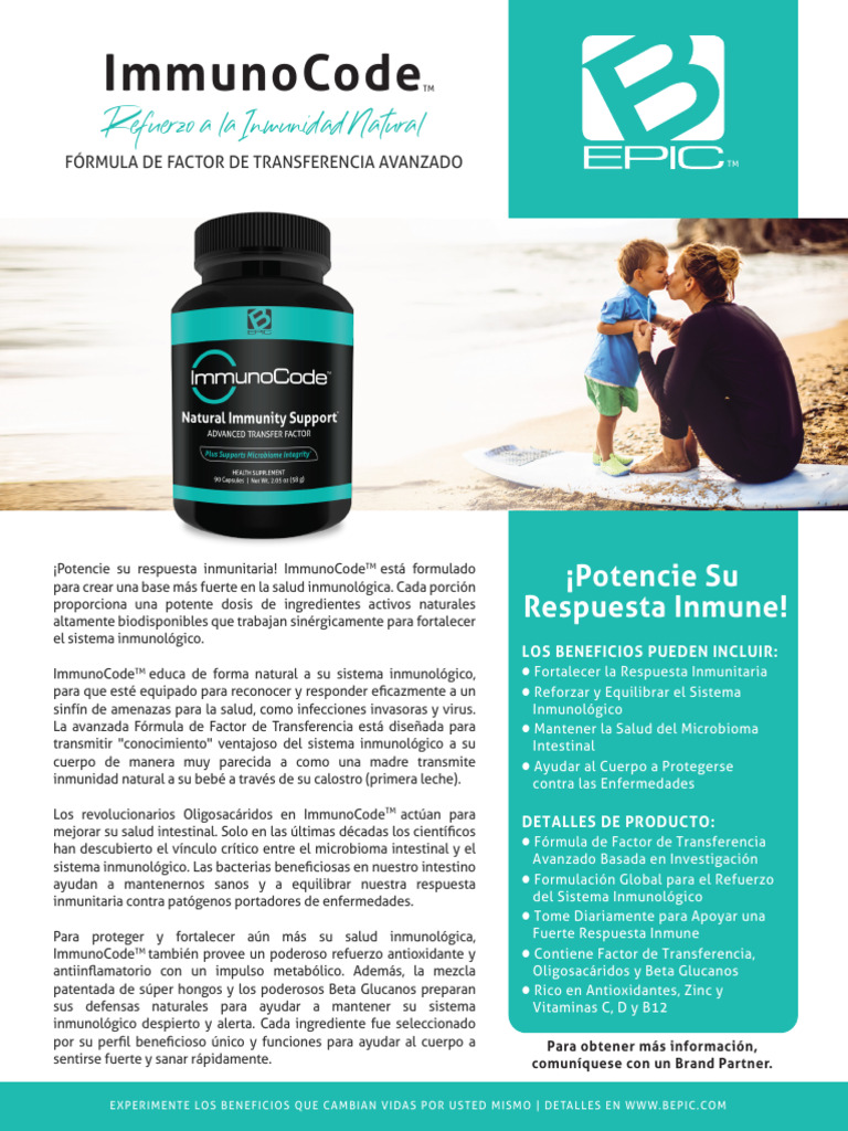 ImmunoCode Product Sheet SPANISH | PDF | Sistema inmune | Inmunología