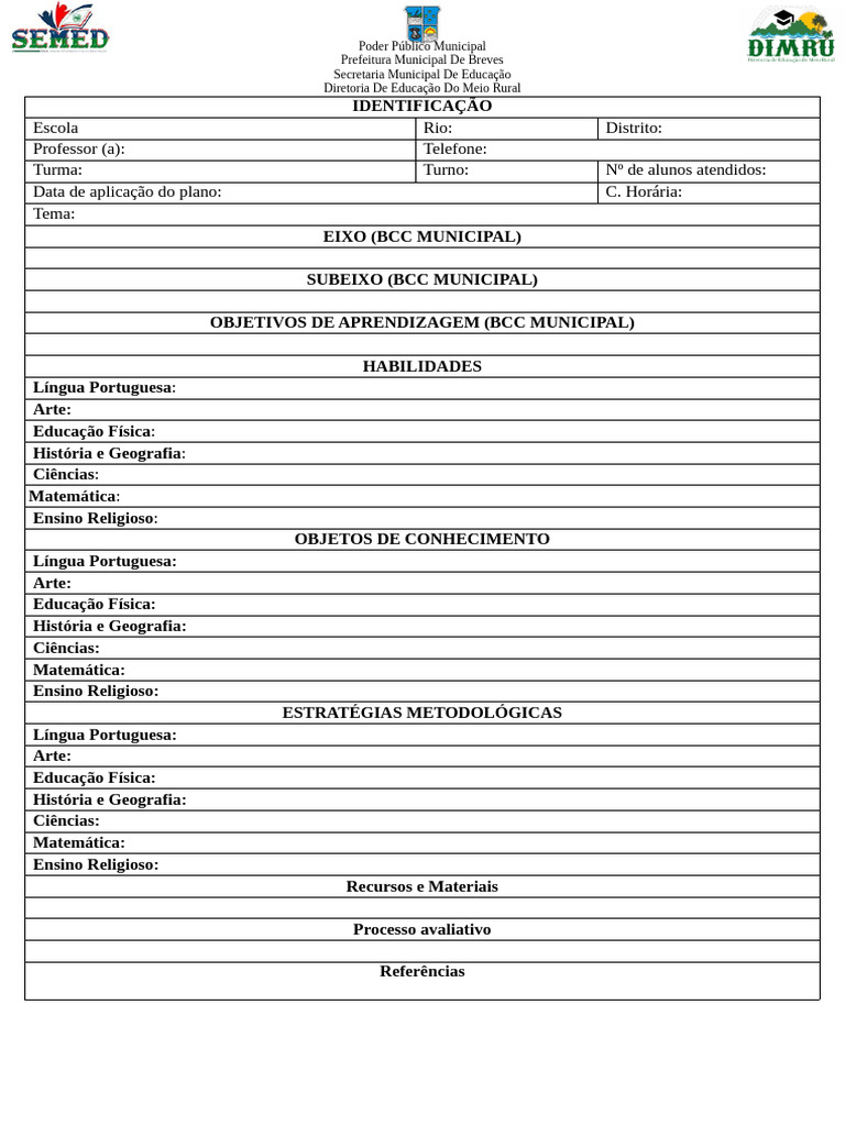 Plano de aula Ens. Fund. anos Iniciais | PDF