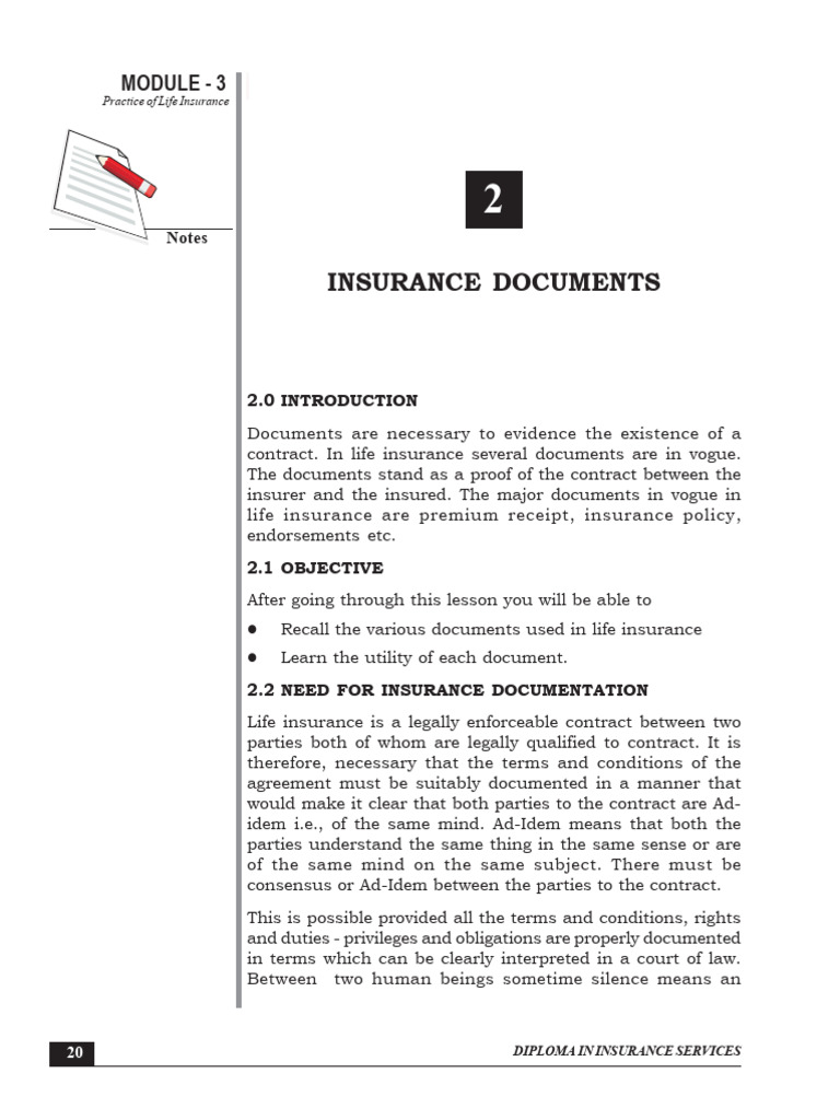 Insurance Documents: Module - 3 | PDF | Insurance | Life Insurance