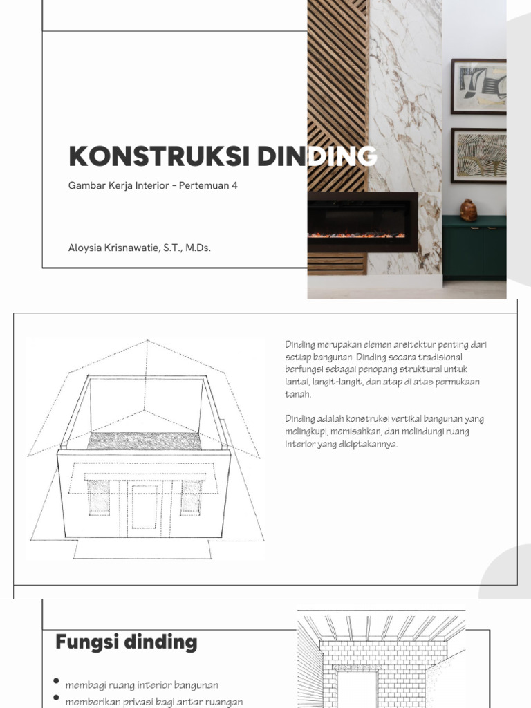 Konstruksi Dinding dan Pertemuan Struktur | PDF