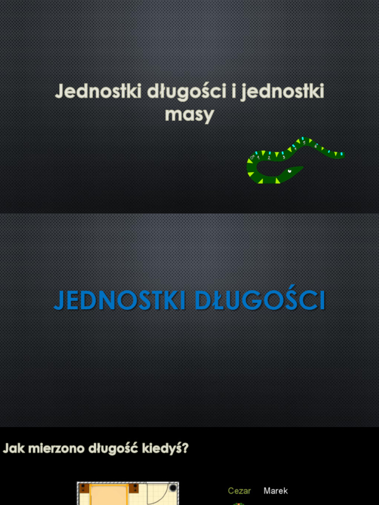 Jednostki długości i jednostki masy | PDF