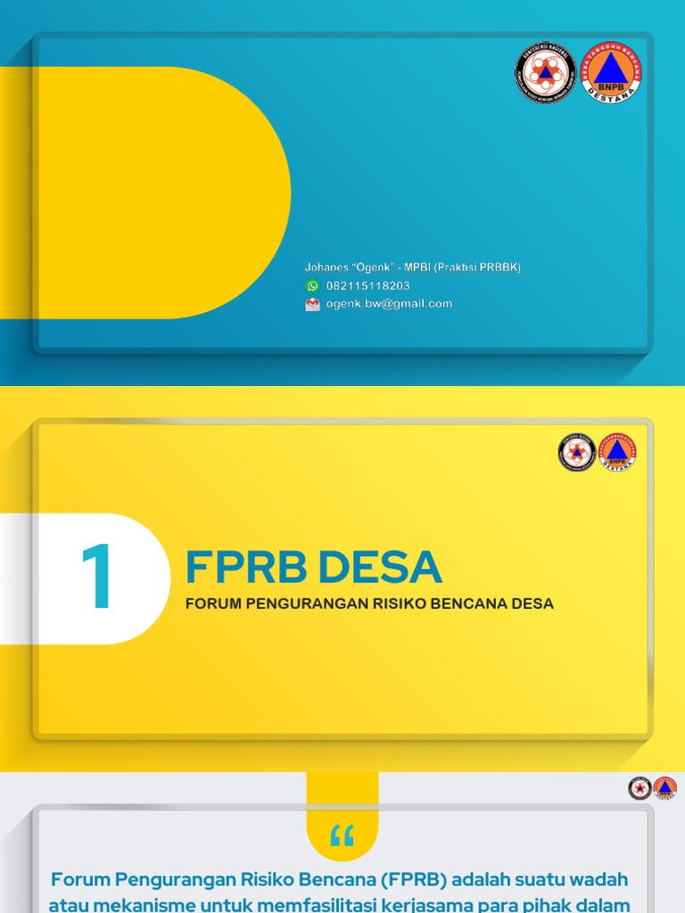 PERAN FPRB DESA DAN KELOMPOK KERJA RELAWAN DALAM IMPLEMENTASI DESTANA | PDF