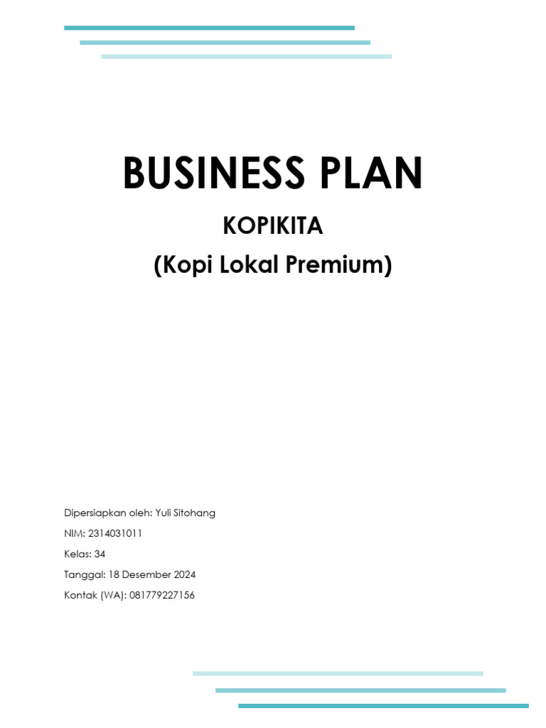 BUSSINES PLAN | PDF