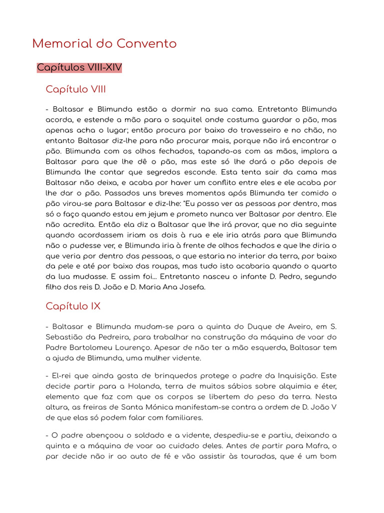 Memorial Do Convento | PDF