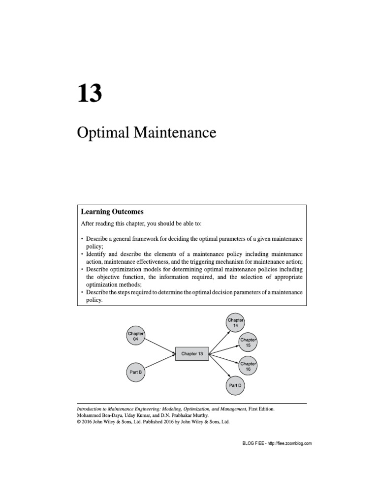 Introduction To Maintenance Engineering Capitulo 13 | PDF