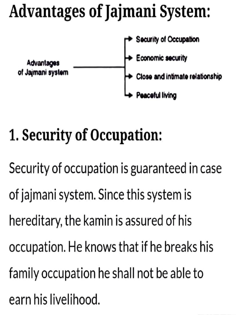 Advantages, Disadvantages of Jajmani System | PDF | Caste | Social Ethics