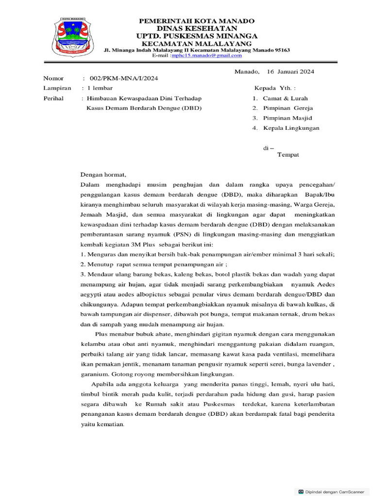 Himbauan Waspada DBD 2024 | PDF