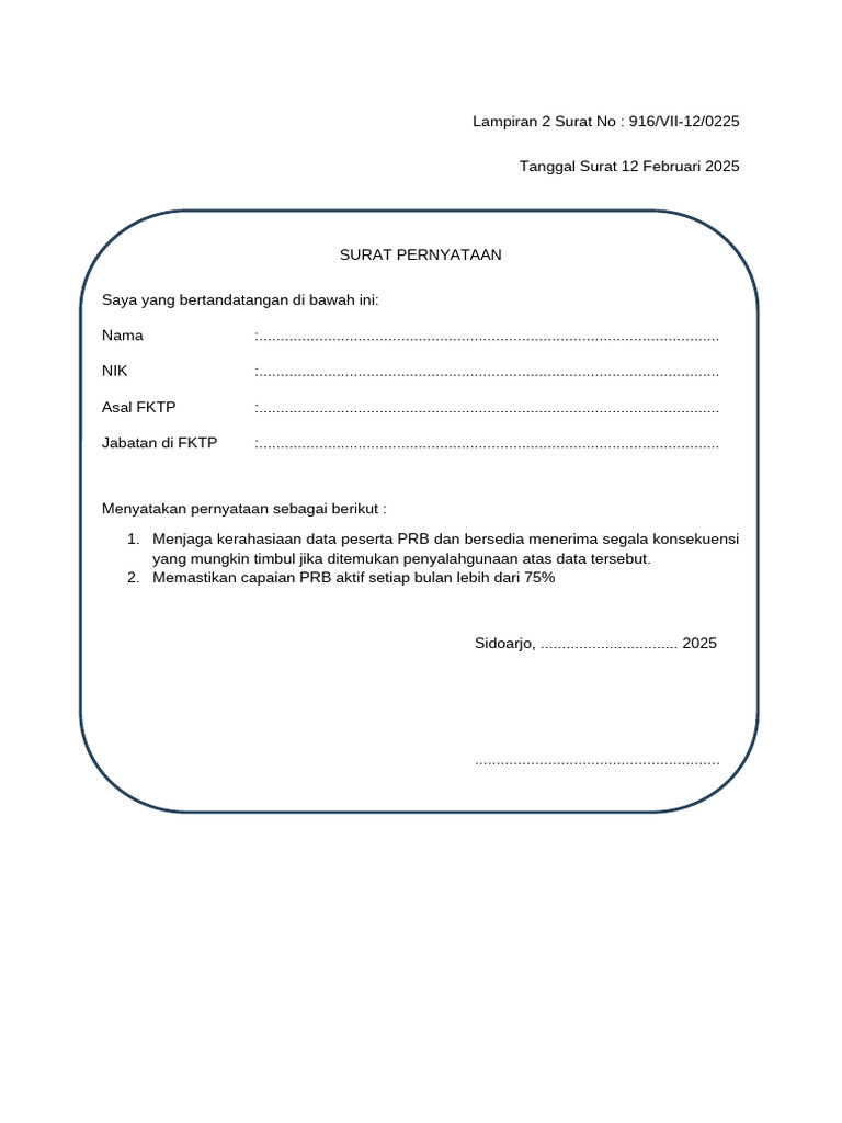 Surat Pernyataan | PDF