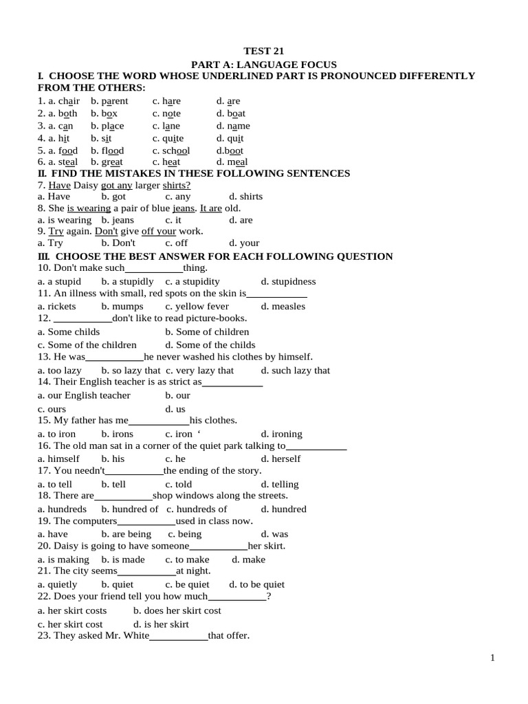 TEST 21 | PDF | Thomas Edison | Telephone