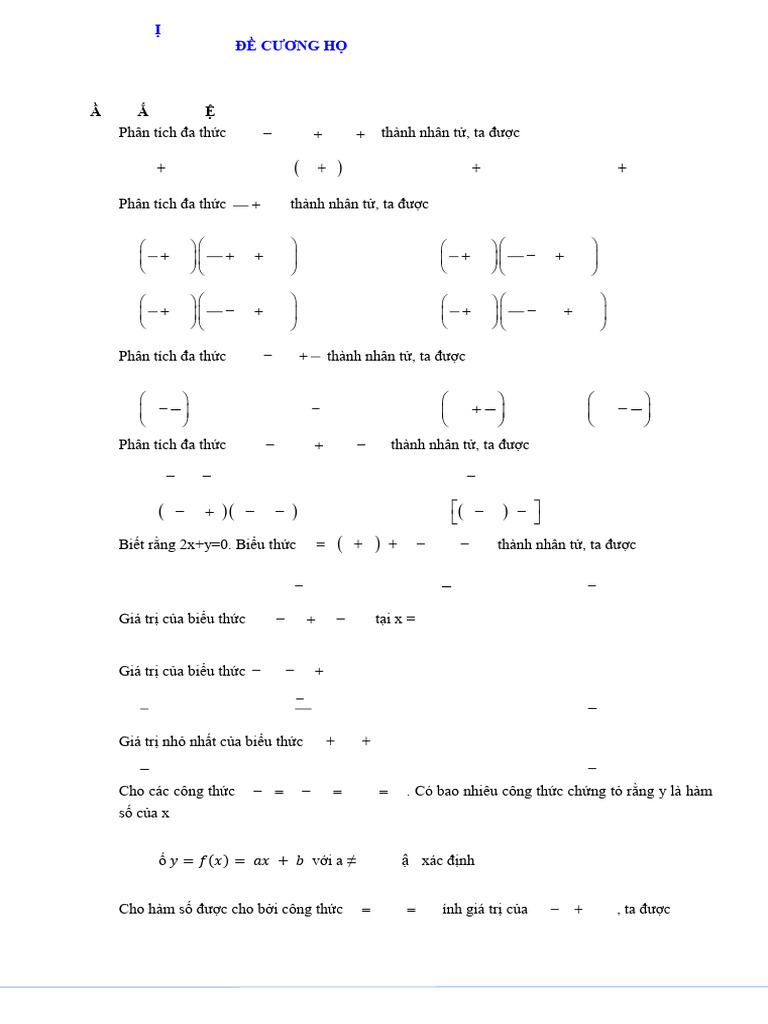 De Cuong on Tap Hoc Ki 1 Toan 8 Sach Canh Dieu | PDF