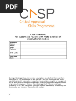 CASP Checklist Systematic Reviews Meta Analysis RCT Checklist 2024 ...