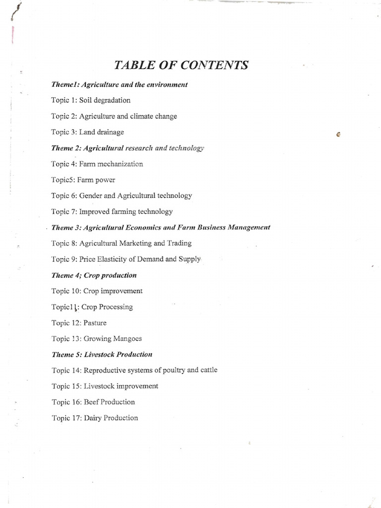 Agriculture for Form 4 Notes | PDF