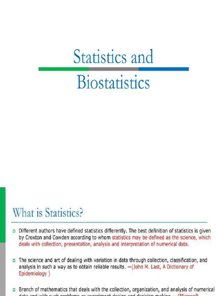 Intoduction To Biostatistics | PDF