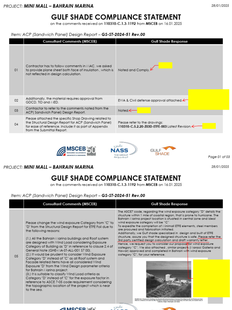 Gulf Shade Compliance for Bahrain Mini Mall | PDF | Building Technology ...