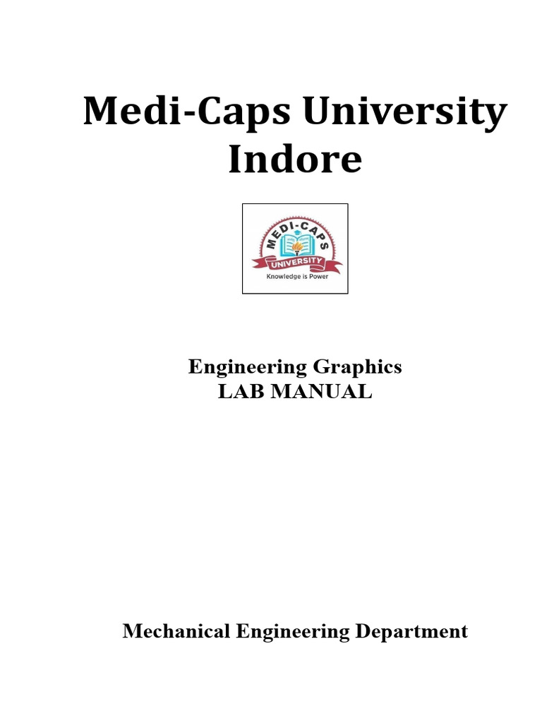 AutoCAD Lab Manual for Engineering Graphics | PDF | Computer Aided ...