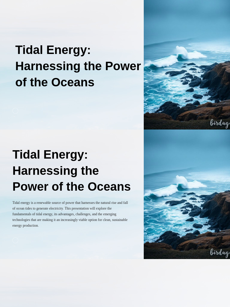 Tidal Energy Harnessing The Power of The Oceans | PDF | Energy ...