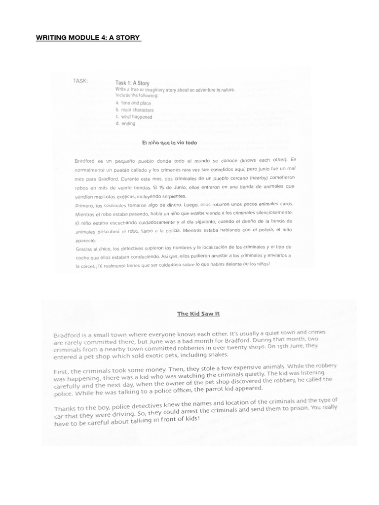Writing Module 4 - 2eso | PDF