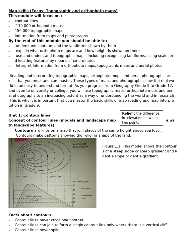 Mastering Topographic and Orthophoto Maps | PDF | Contour Line | Topography