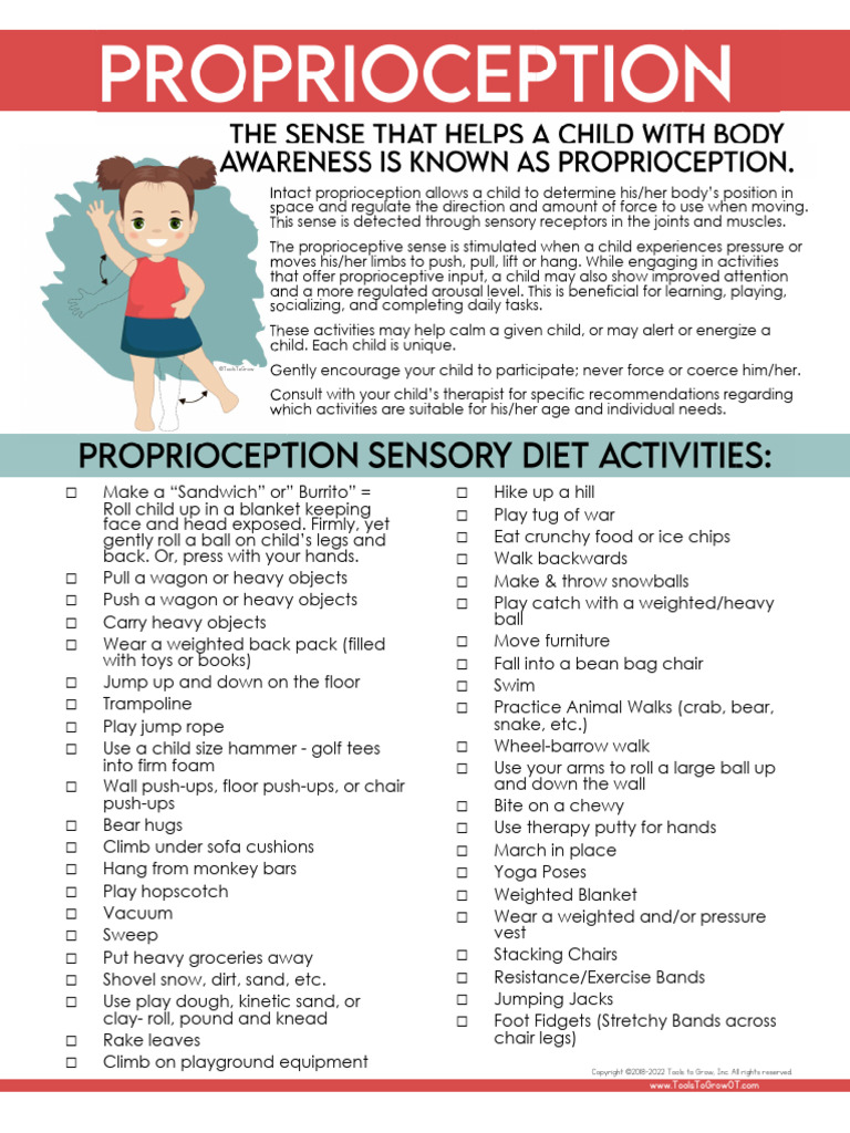 PBK - Proprioceptive - Activities & Strategies | PDF | Senses