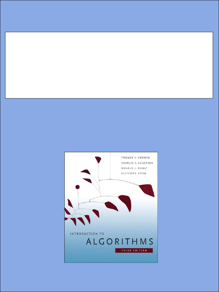 Solution Manual For Introduction To Algorithms Third Edition By Thomas