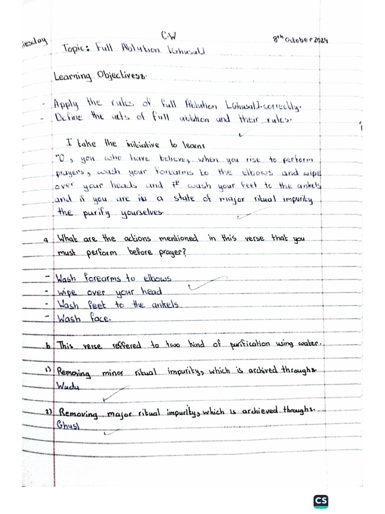 Grade - 7 Note Book | PDF